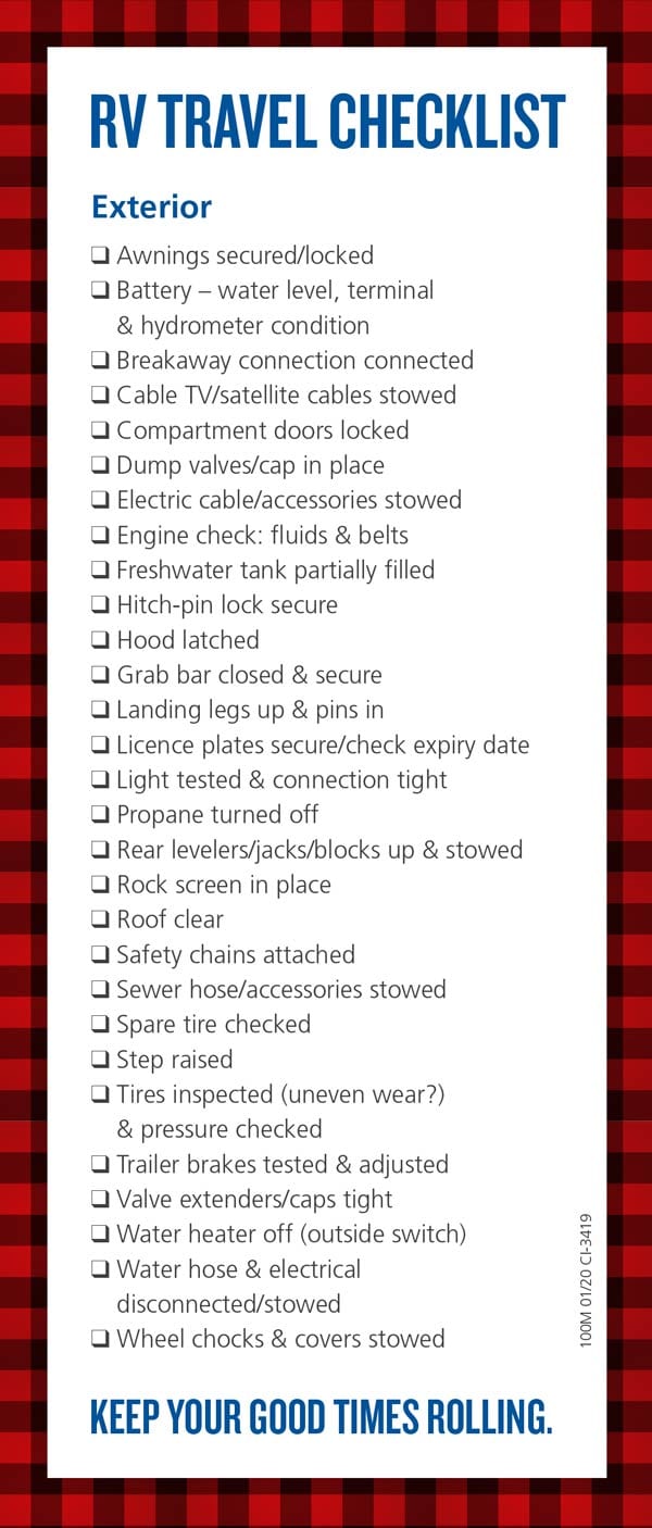Your RV Camping Checklist | AMA