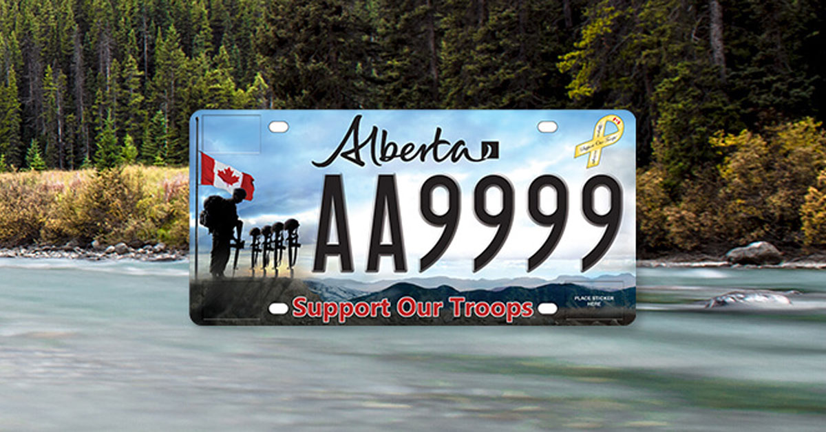 Alberta Veterans & Military Licence Plates Available Online | AMA